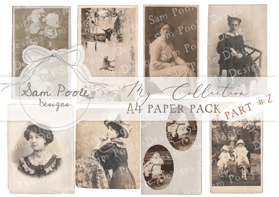PART 2 My Collection Photographs Kit Vintage Junk Journal A4 Paper Kit ...