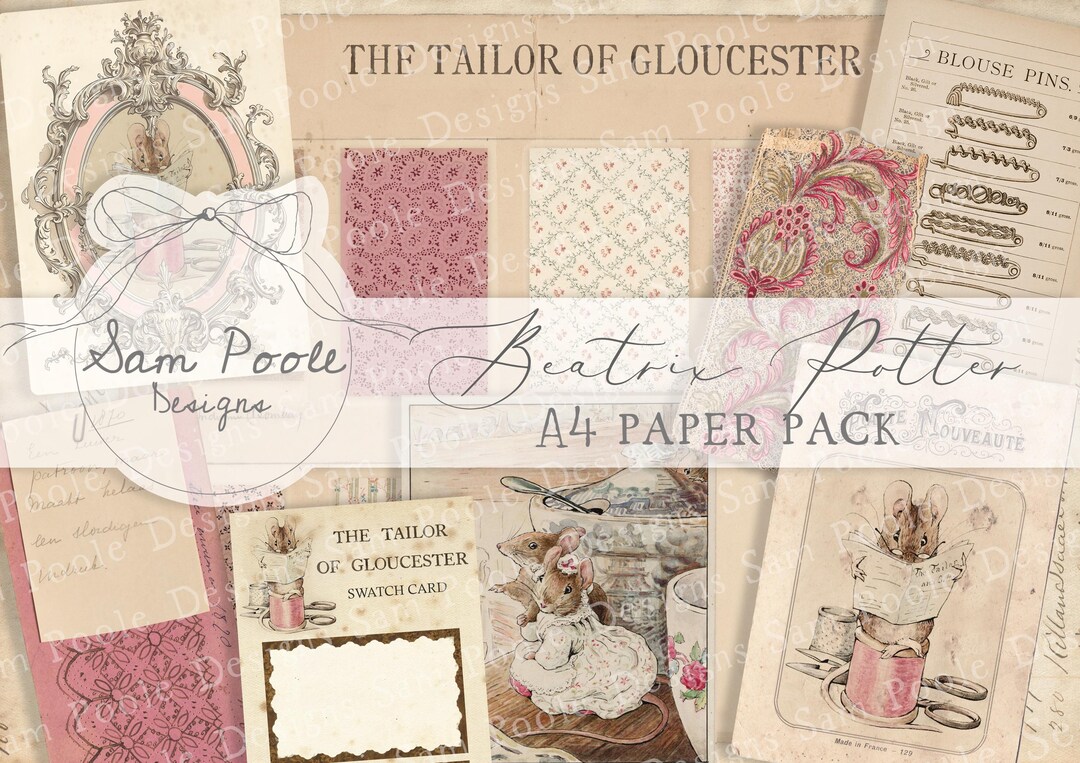 Beatrix Potter Paper Pack – Vintage A4 Journaling Printables (digital ...
