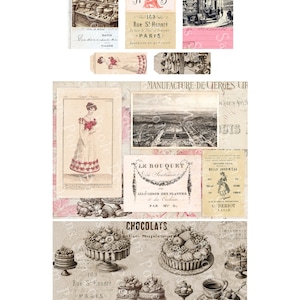 La Patisserie Vintage French Junk Journal A4 Paper Collection - Digital ...