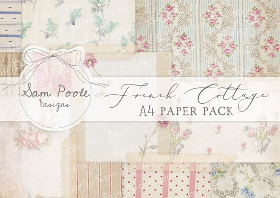 French Cottage Vintage Junk Journal A4 Paper Collection - Etsy