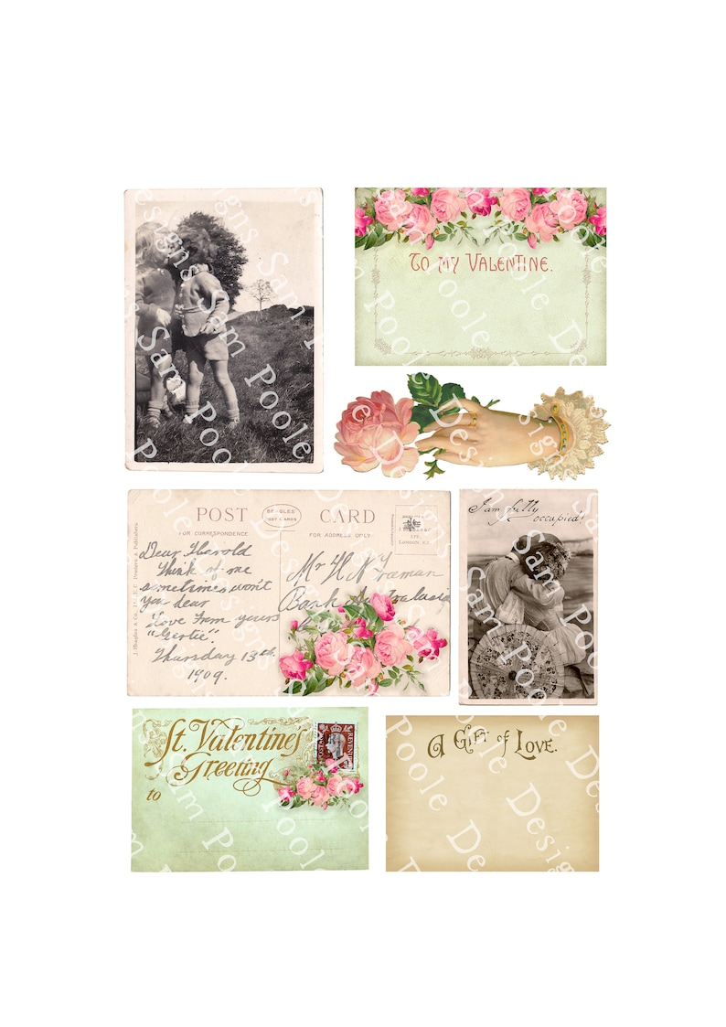 Sweet Valentines Junk Journal Digital Download Vintage - Etsy