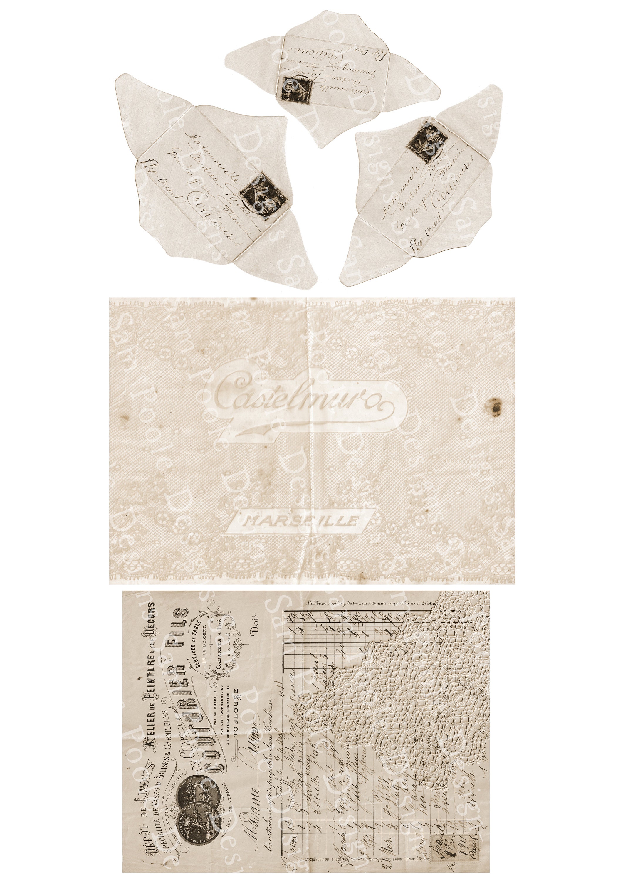 Sepia Couture Kit Vintage Junk Journal A4 Paper Collection - Digital ...