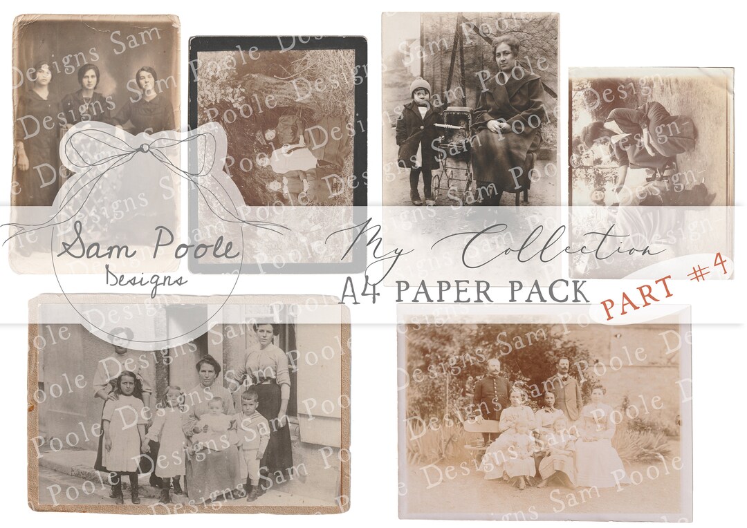 PART 4 My Collection Photographs Kit Vintage Junk Journal A4 Paper Kit ...
