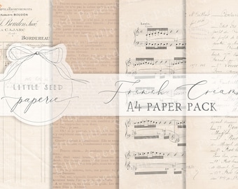 Vintage French Digital Papers - Etsy
