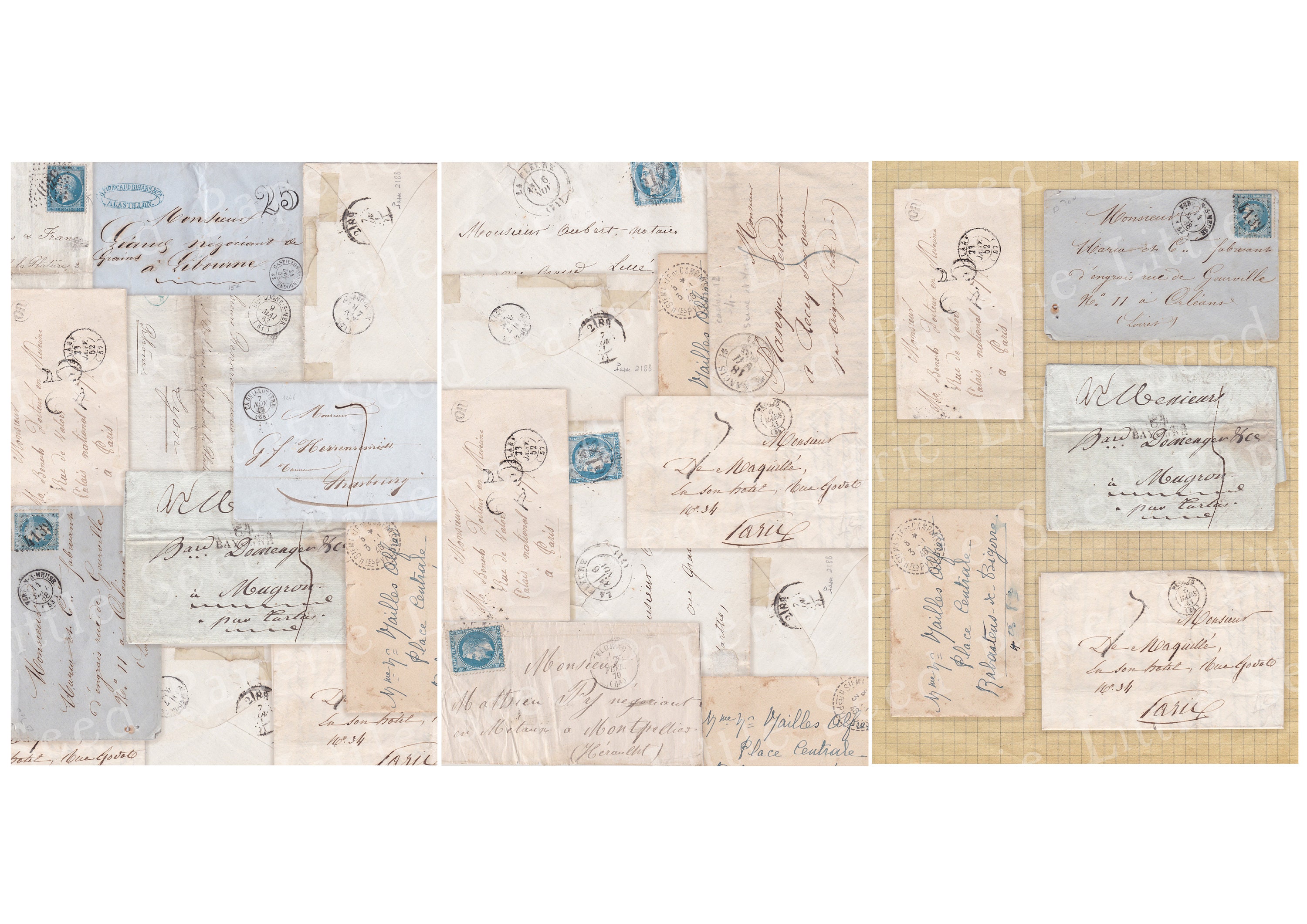 Vintage Envelopes A4 Paper Collection Digital Download - Etsy