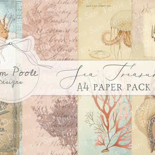 Sea Treasures Nautical Vintage Junk Journal A4 Paper - Etsy