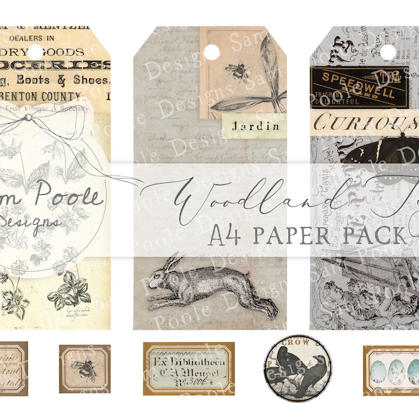 Woodland Tags - Etsy