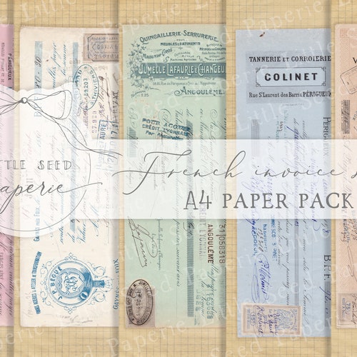 Vintage 'french Creams' A4 Paper Collection Digital | Etsy