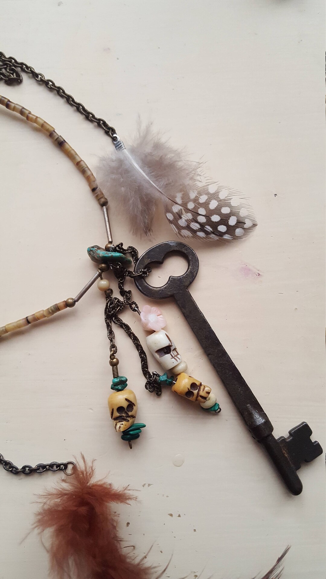Skeleton Key Necklace - Etsy