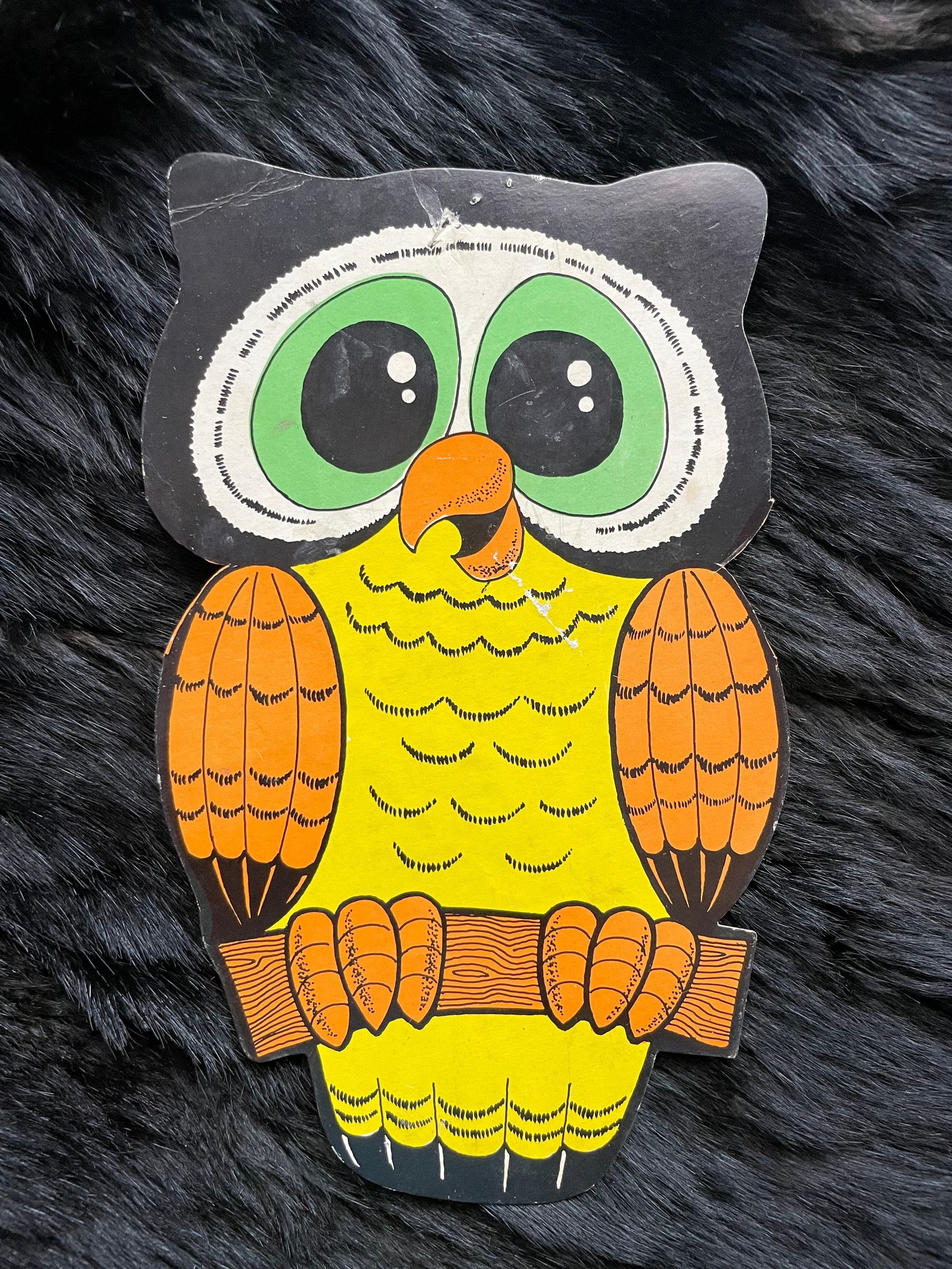 Vintage Halloween Owl Die Cut | Etsy