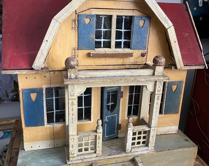 Antique GERMAN Ranch Horse Stable Miniature Dollhouse Set | 1900s ...