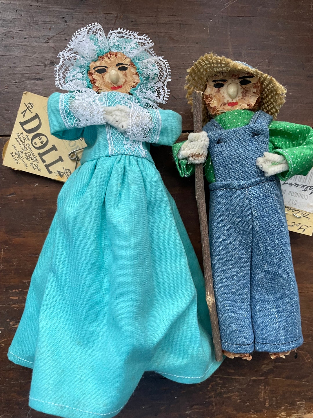 Vintage Corn Doll Couple - Etsy