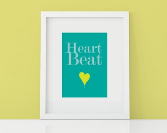 Printable | Orange Love Heart | 8x10 Artwork With Mat Border (white) - Etsy