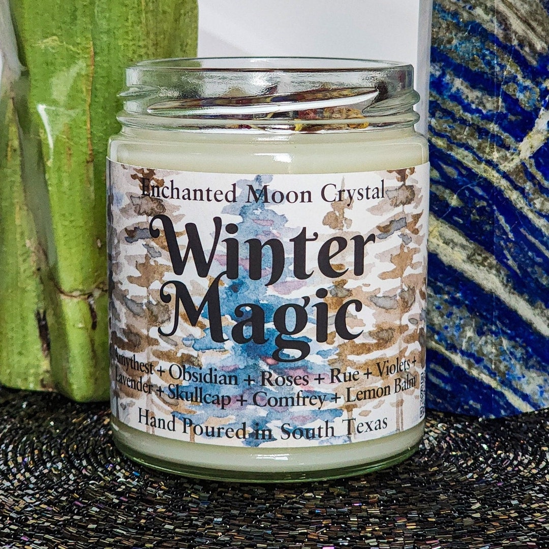 Winter Magic Candle Imbolc Spiritual Cleanse Winter Tree Candle ...