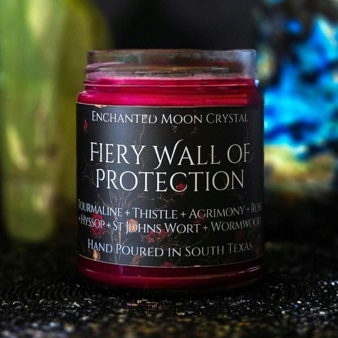 Fiery Wall of Protection Candle, Block Negativity, Curse Removal ...