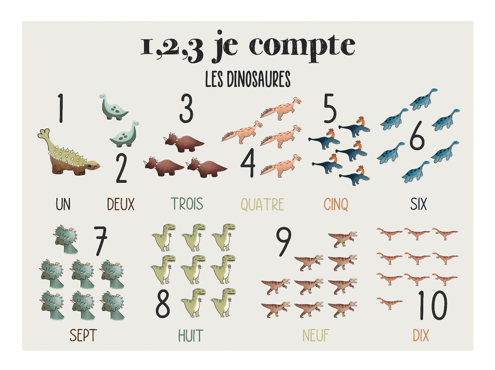 Illustration Child Numbers 1-10 Customizable - Etsy