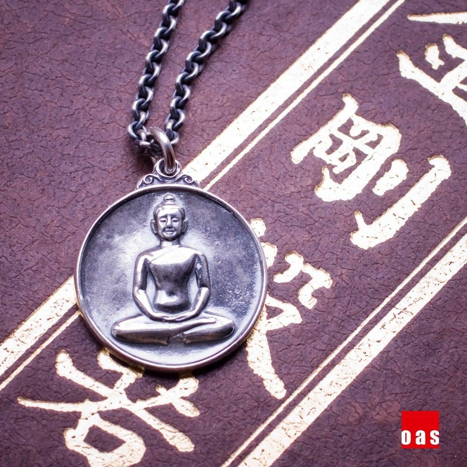 Sterling Silver Meditating Buddha Pendant Necklace Silver - Etsy