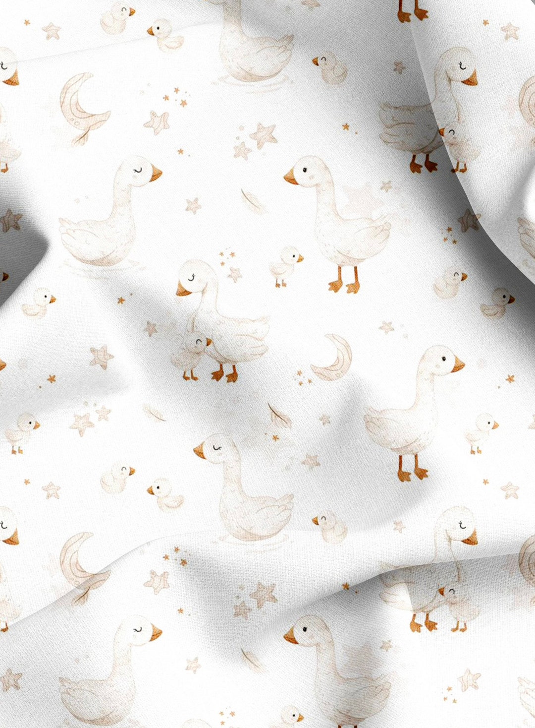 Goose Cotton Fabric by the Yard, Premium Cotton Fabric, Digital Print ...