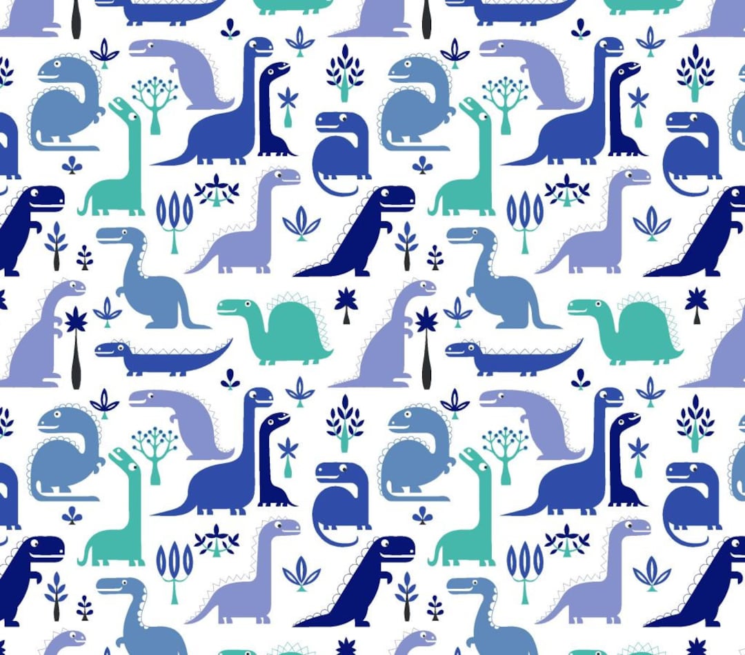 Dino Fabric Cotton Fabric Quilting for Nursery,blanket,fabric by the ...