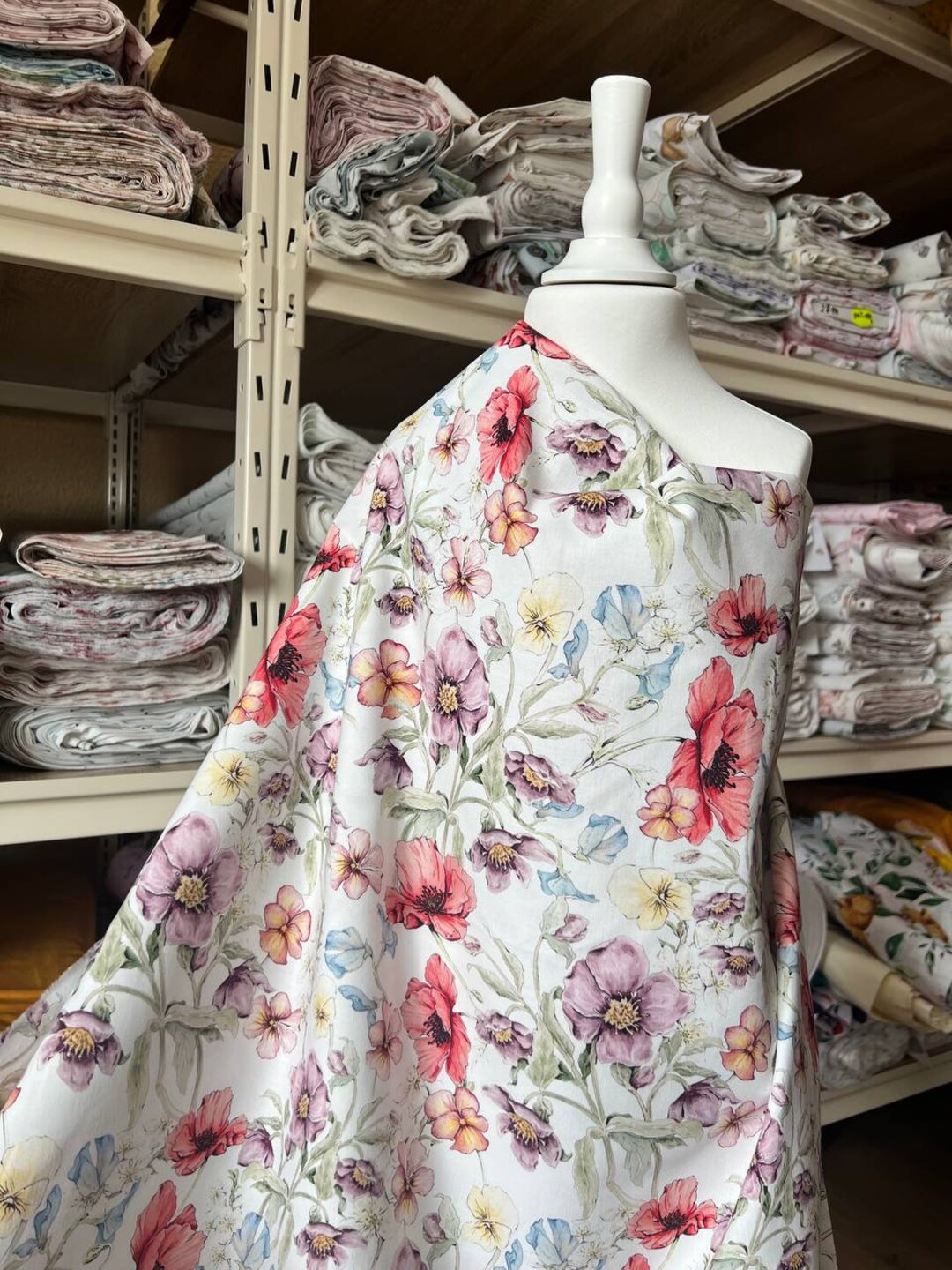 Cotton Summer Flowers Fabric Flowers Cotton Fabric Premium, Nursery ...