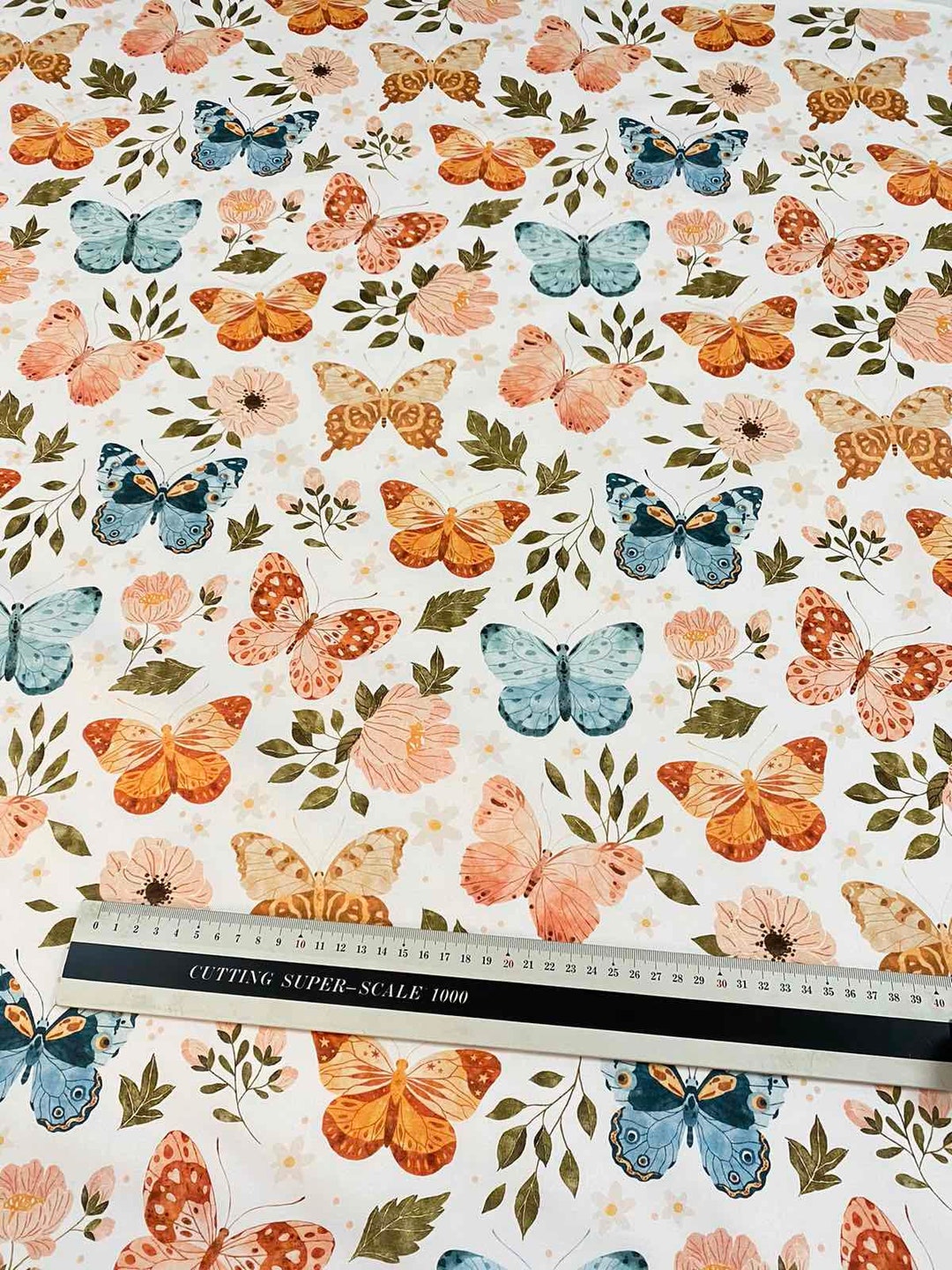 Butterfly Cotton Fabric Premium, Nursery, Premium Digital Print Cotton ...
