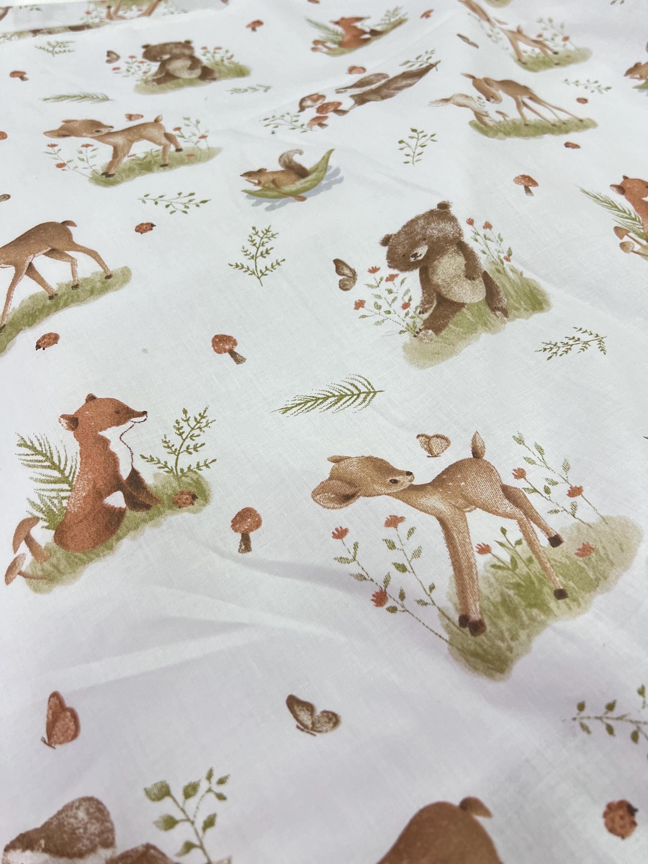Forest Animals Fabric Cotton Fabric Quilting for Nursery,blanket,fabric ...