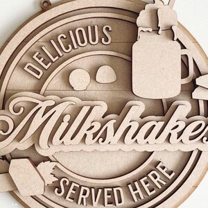 Milkshake Sign Milkshake Wall Plaque Retro Sign Playroom - Etsy