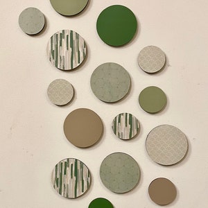 Green Circle Wall Art, Green Modern Wall Art, Geometric Wall Art, Green ...