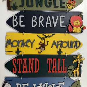 Safari Wall Sign, Wooden Plaques for Wall, Safari Themed Wall Decor ...