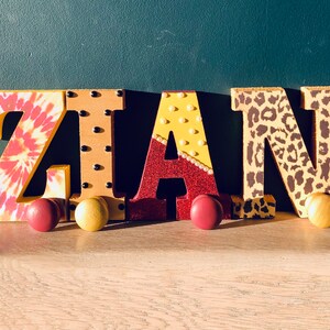 Wooden Letters, Girls Wooden Coat Hooks, Wooden Coat Hangers, Nursery ...