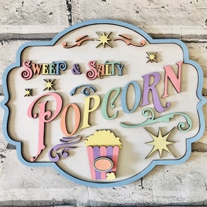 Retro Popcorn Sign, Popcorn Wall Sign, Movie Night Decor, New Home Gift ...