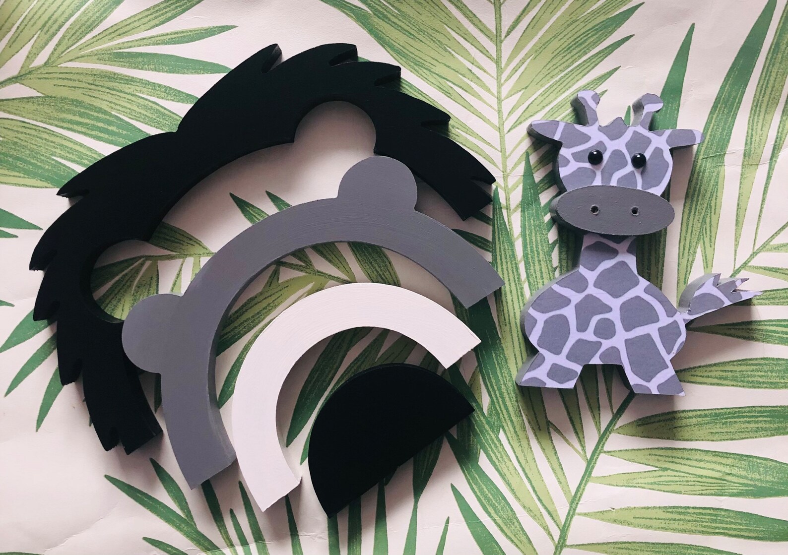 Rainbow Stacker Lion Stacker Wooden Lion Stacker Jungle - Etsy