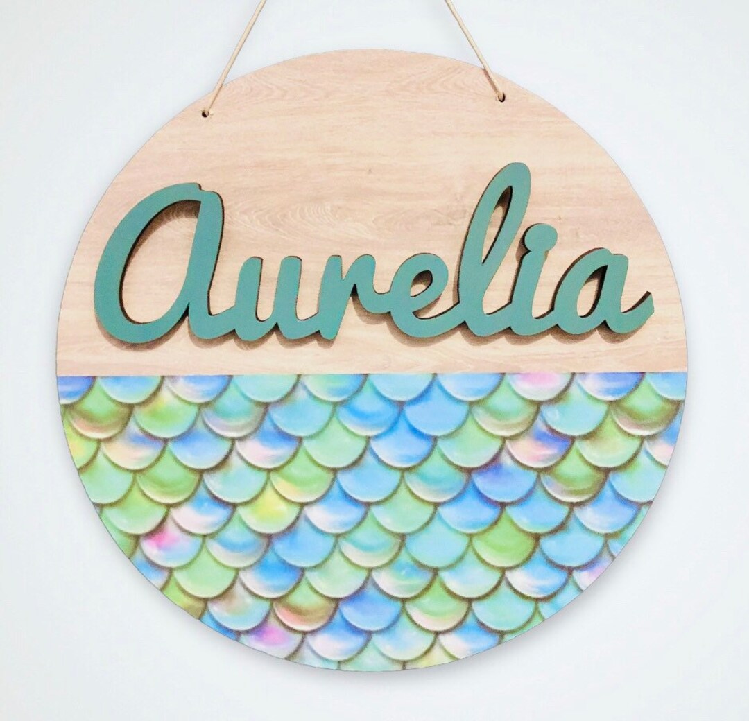 Sea Creatures Door Sign, Mermaid Door Sign, Personalised Under the Sea ...