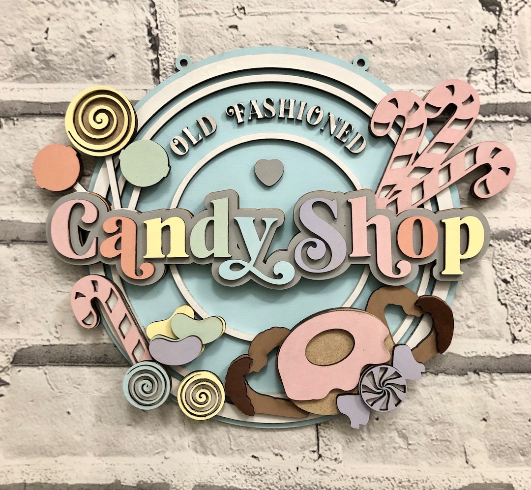 Candy Shop Wall Plaque Candy Shop Sign Retro Candy Sign - Etsy Canada