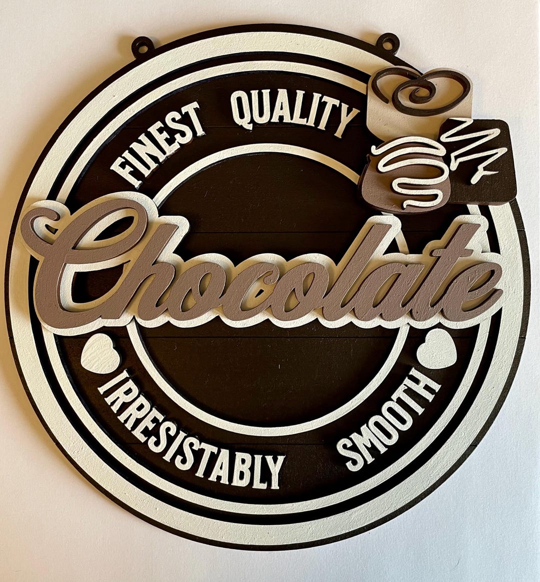 Chocolate Sign, Retro Chocolate Sign, Chocolate Shop Sign, Playroom ...