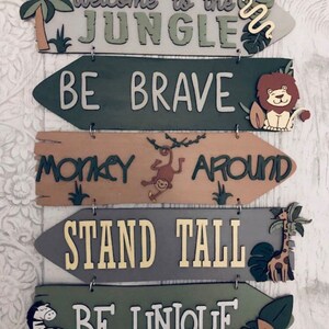 Safari Wall Sign, Wooden Plaques for Wall, Safari Themed Wall Decor ...