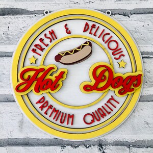Hot Dog Sign, Retro Hot Dog Sign, Playroom Sign, Hot Dog Shop Sign, New ...