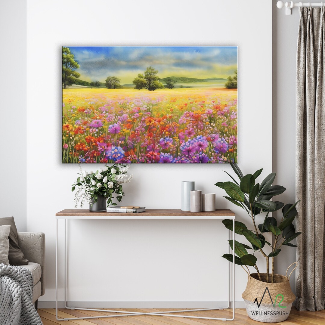 Flower Wall Art Canvas Decor Floral Wall Decor Botanical Wall Art Decor ...