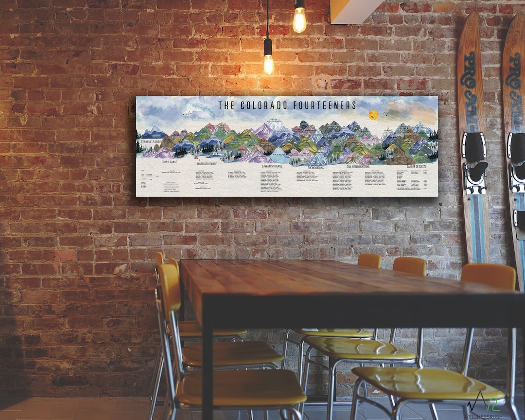 Colorado Art 14er Canvas Wall Decor NO Tracker NO DATE Home Rental 58 ...