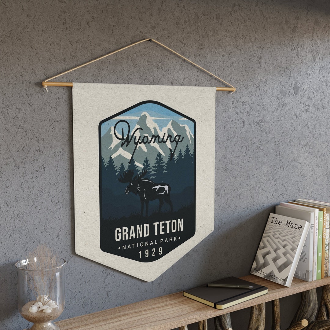 Grand Teton National Park Wyoming Pennant Banner Wall Art Badge Home ...