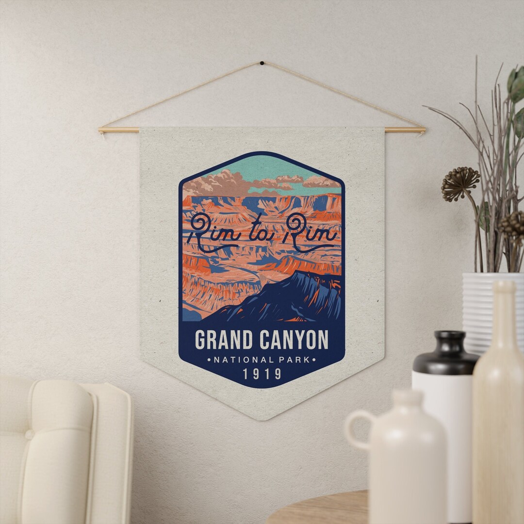 Rim to Rim Grand Canyon National Park Arizona Pennant Banner Wall Art ...