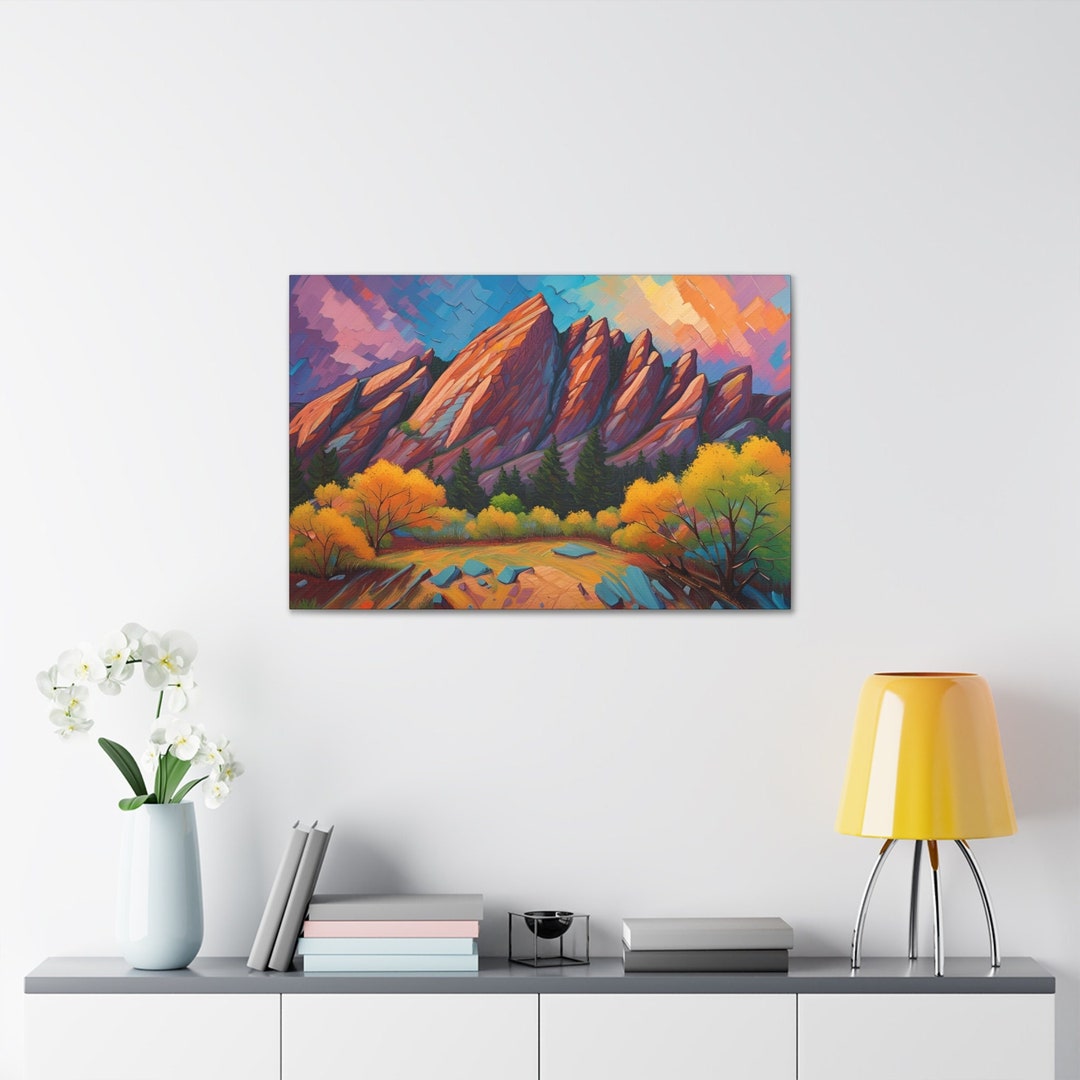 Flatirons Boulder Colorado Canvas Wall Art Home Decor Gift for Hiker ...