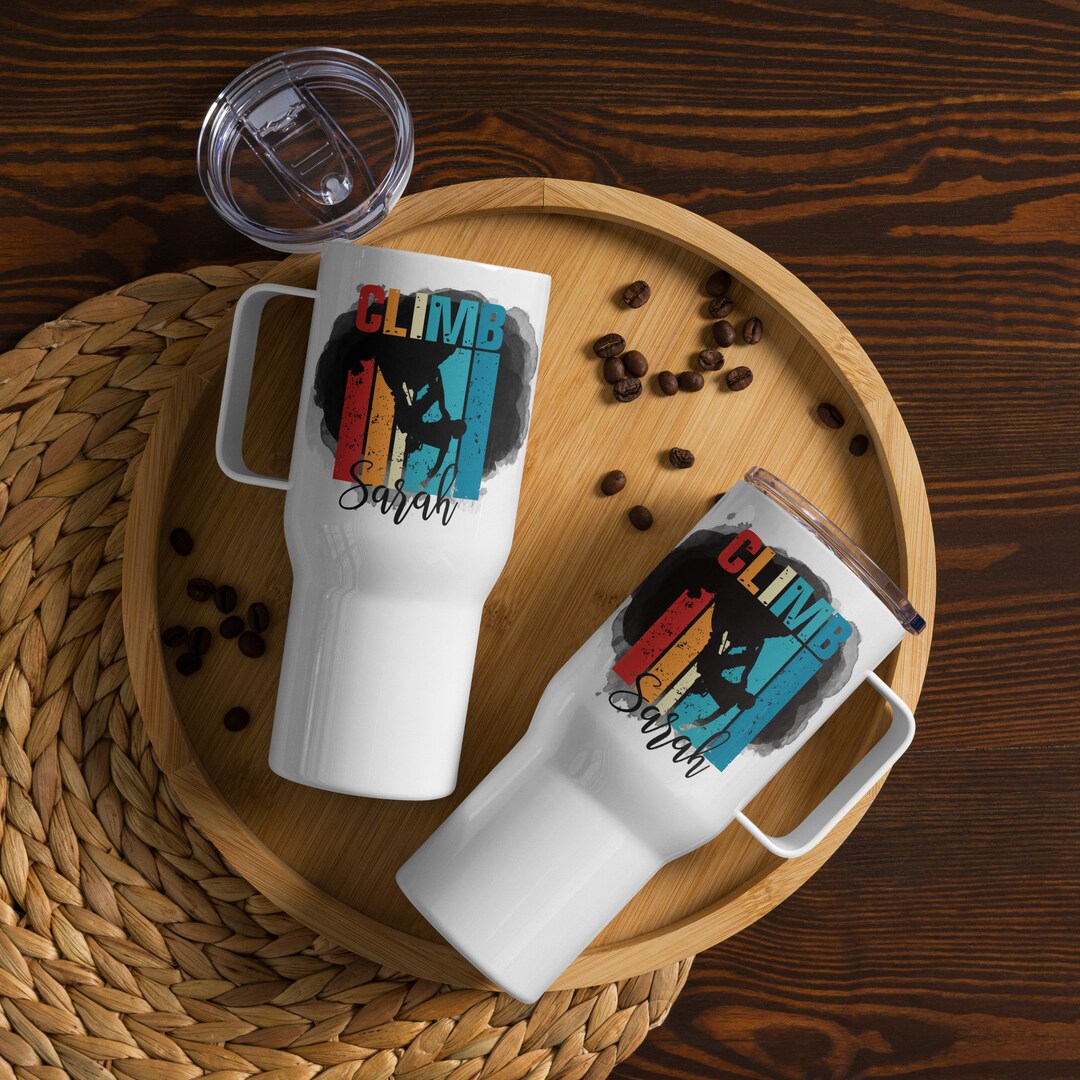Personalized Climbing Mug With Handle Custom Thermal Tumbler for Rock ...