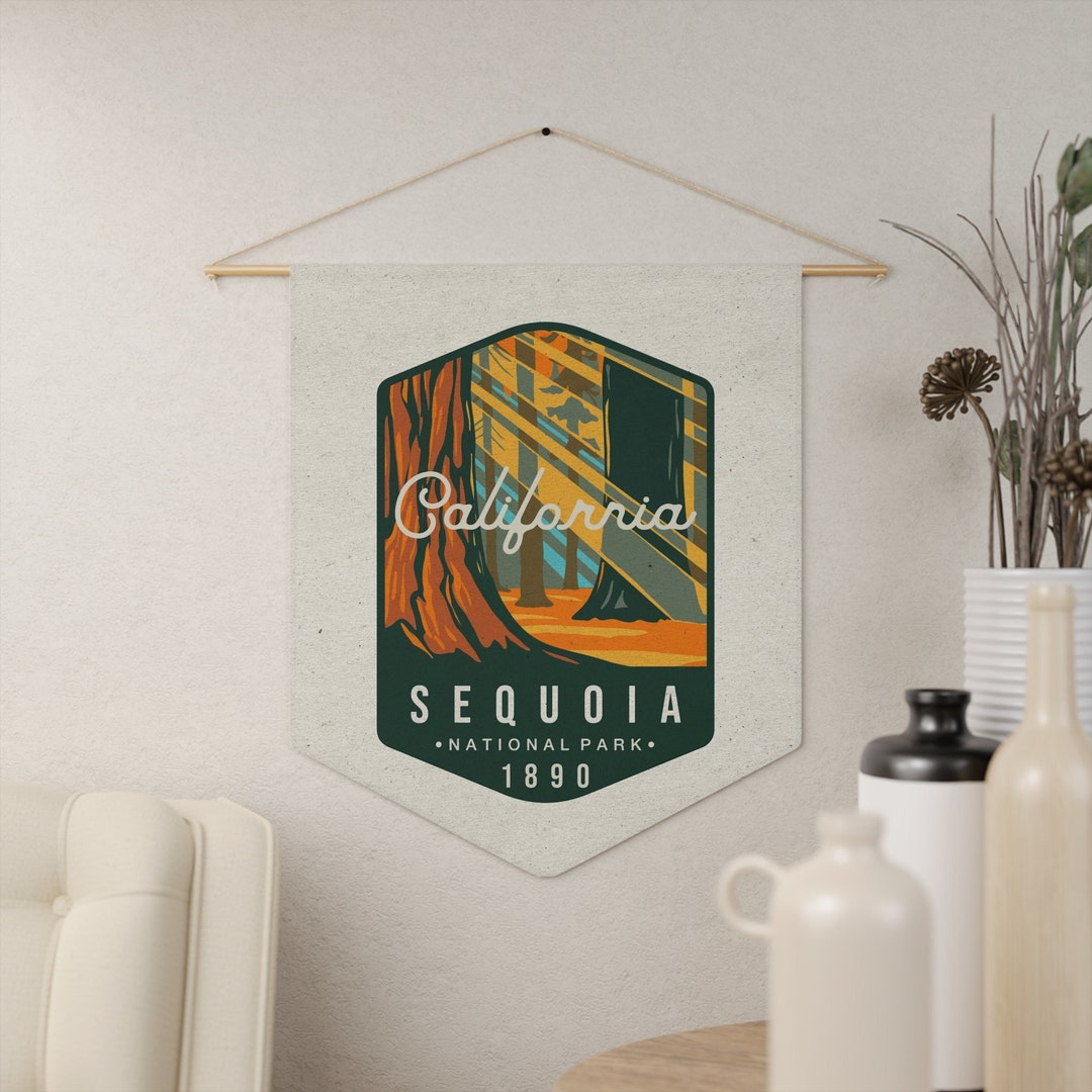 Sequoia National Park California Pennant Banner Wall Art Badge Home ...