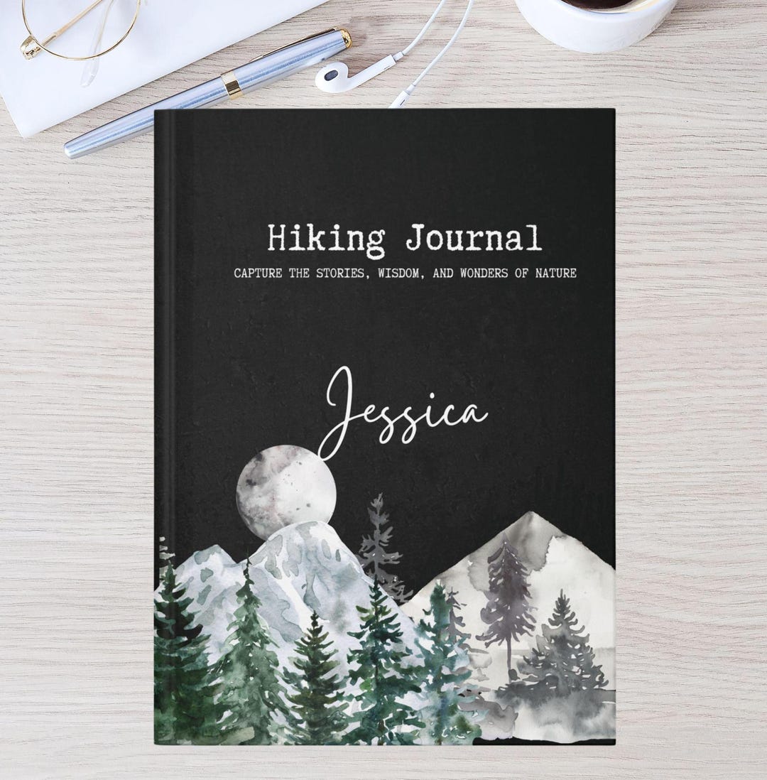 Personalized Self Reflection Therapy Hikers Hardcover Journal, Hiking ...