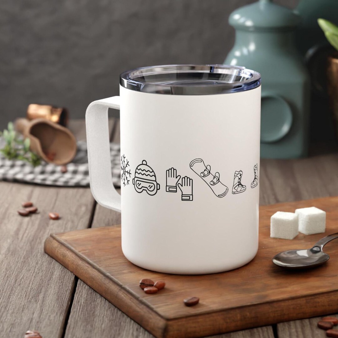 Funny Insulated Snowboarding Mug for Ski Snowboard Lover Coffee Mug ...