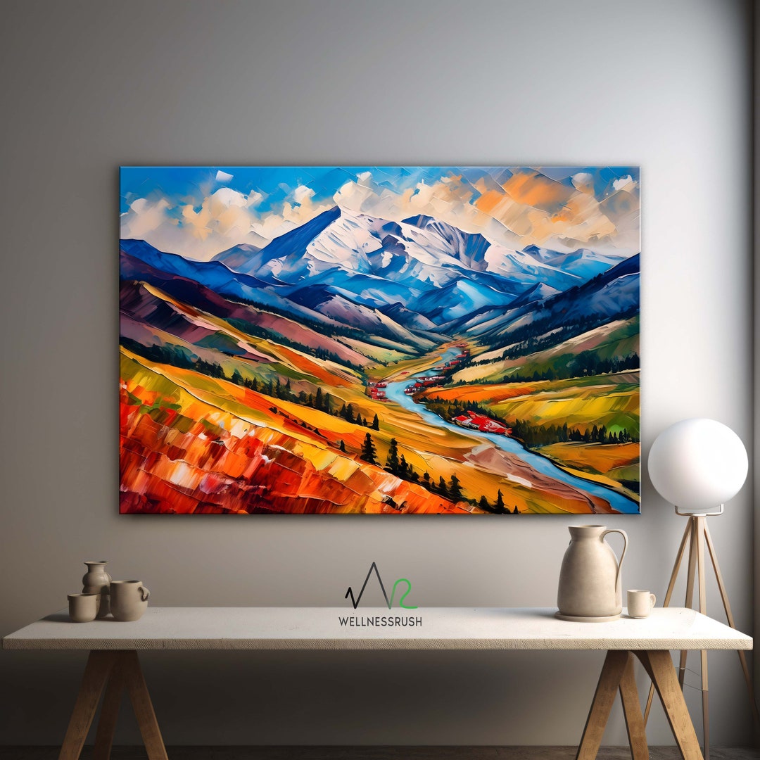 Mount Massive Colorado Fourteeners Wall Art, CO 14er, Maximalist ...