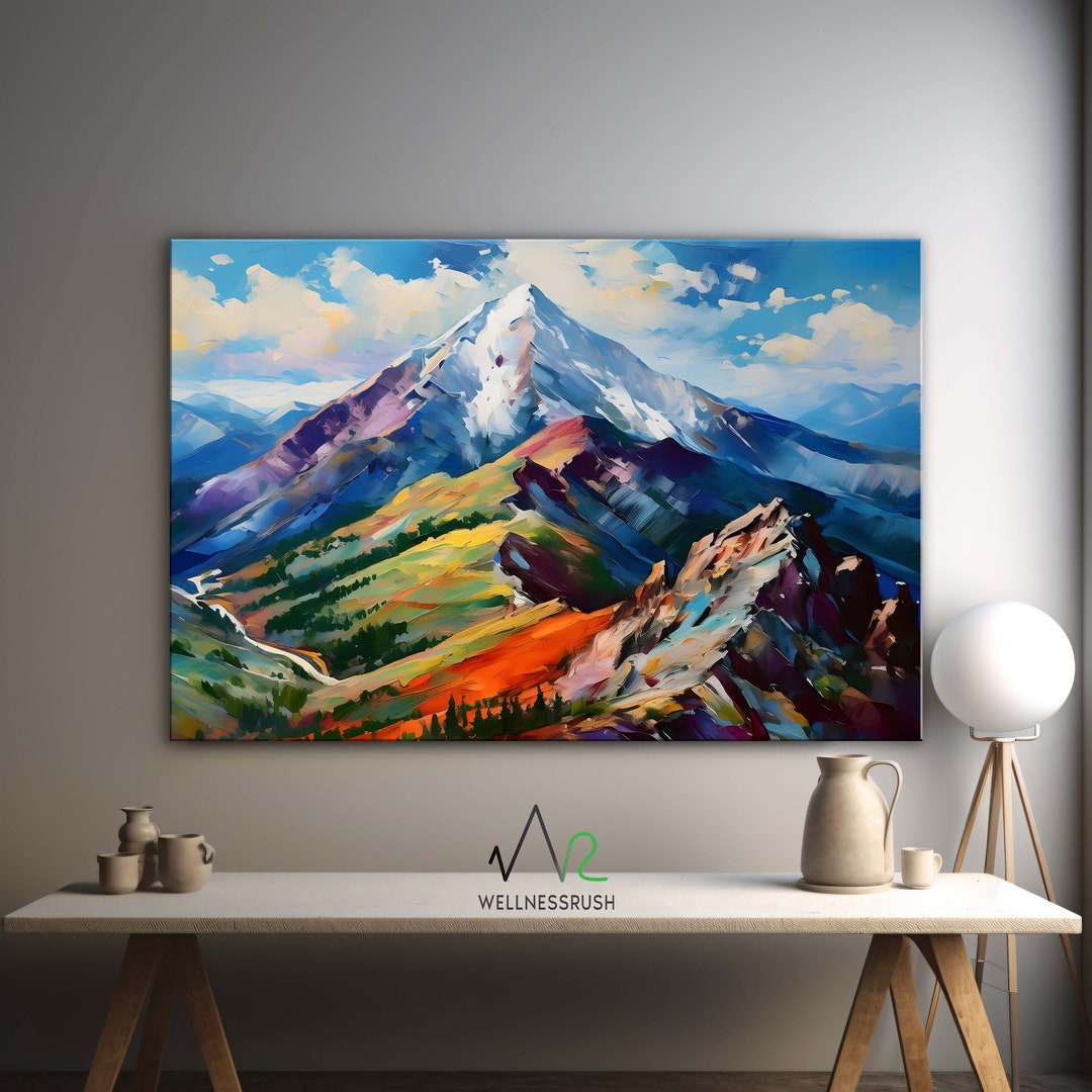 Mount Shavano Colorado Fourteeners Canvas Wall Art, CO 14ers ...
