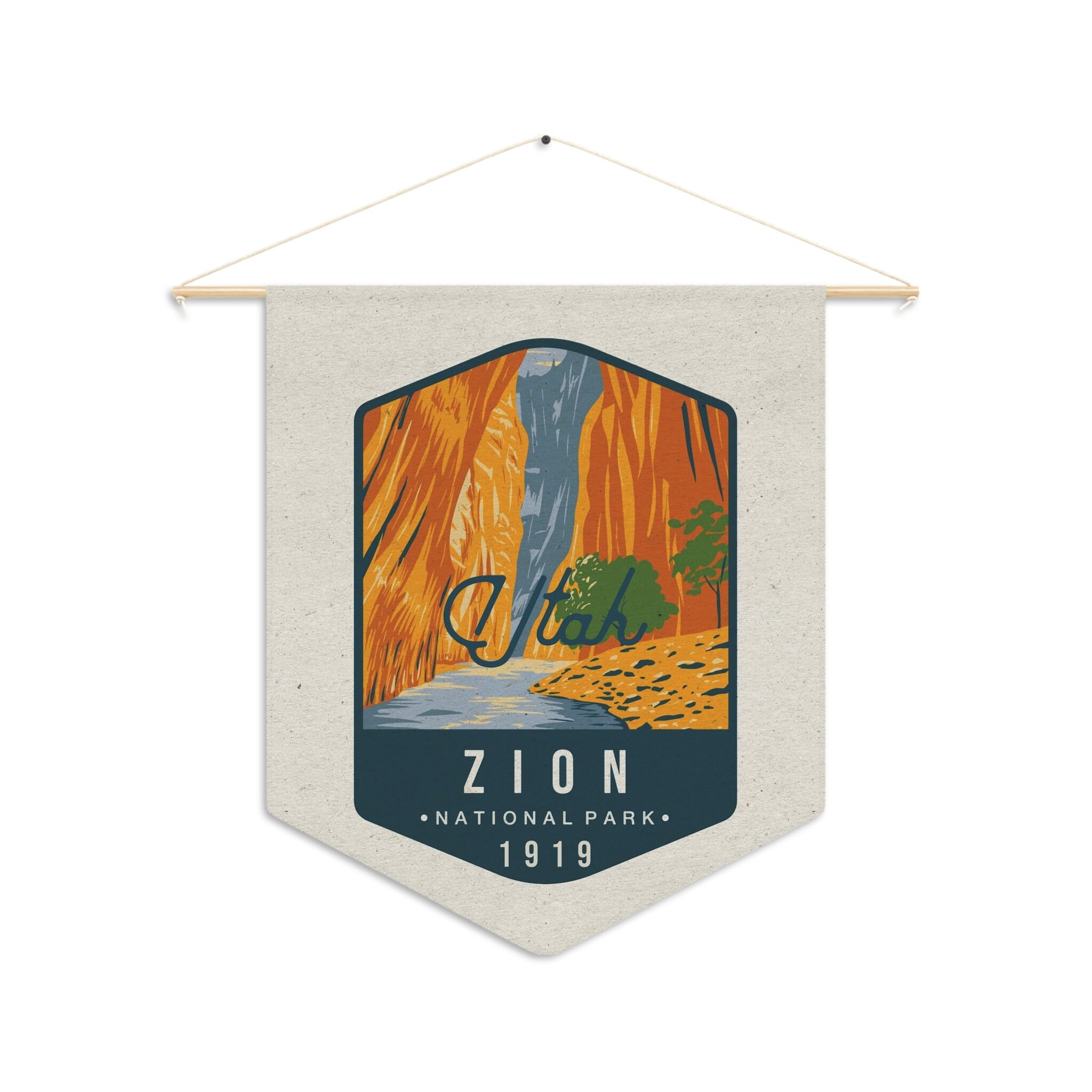 Zion National Park Utah Pennant Banner Wall Art Badge Home - Etsy