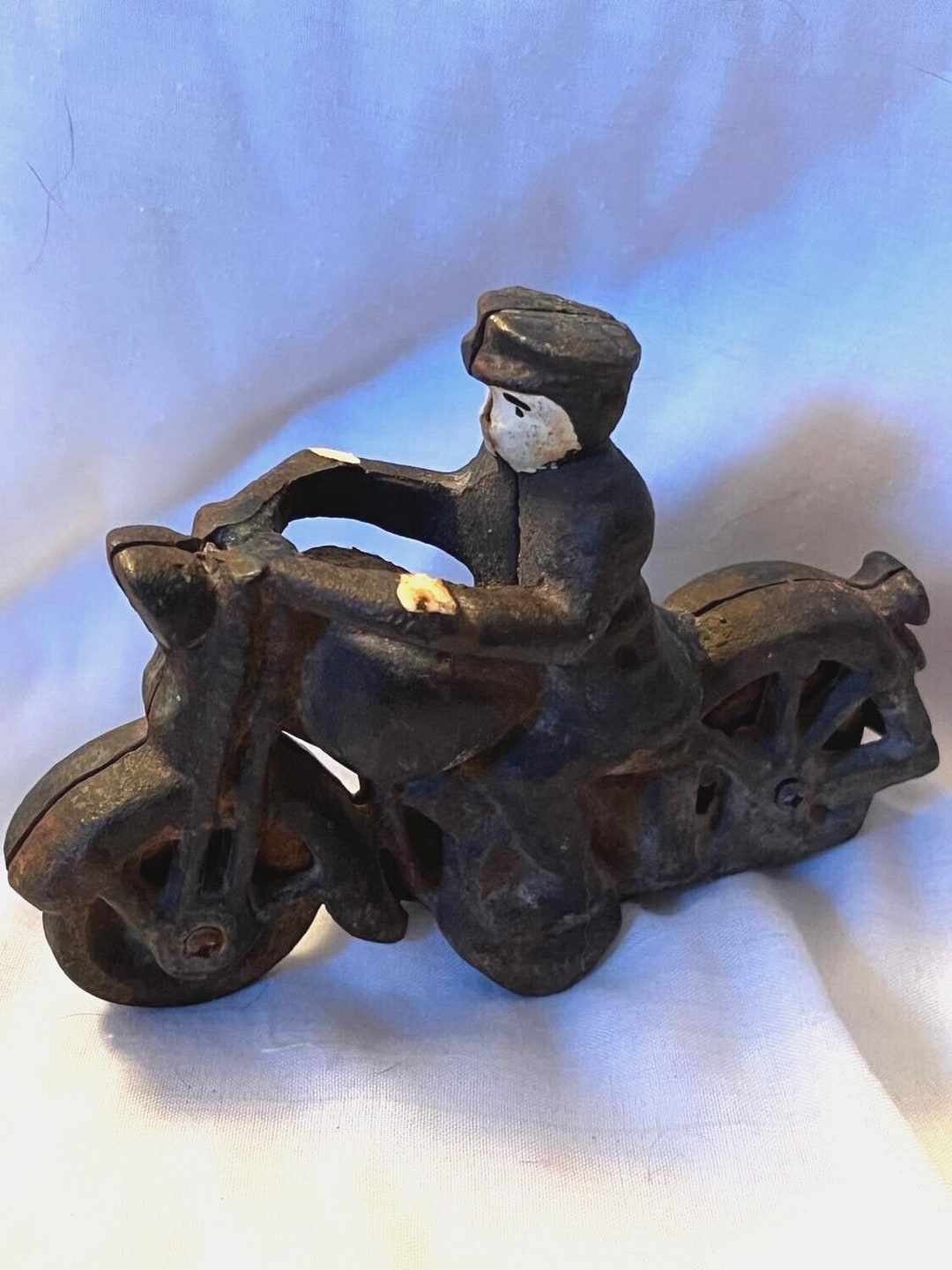 Vintage Hubley Cast Iron Motorcycle With Rider - Etsy